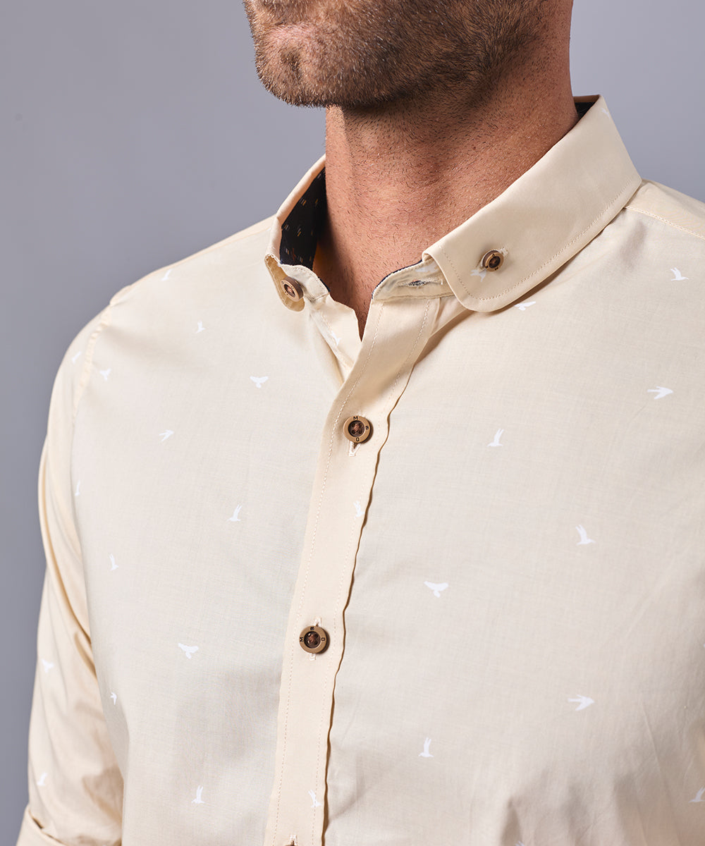 Camisa Beige Polo Ralph Lauren Shirt Mouw Sport Beige Esdemarca